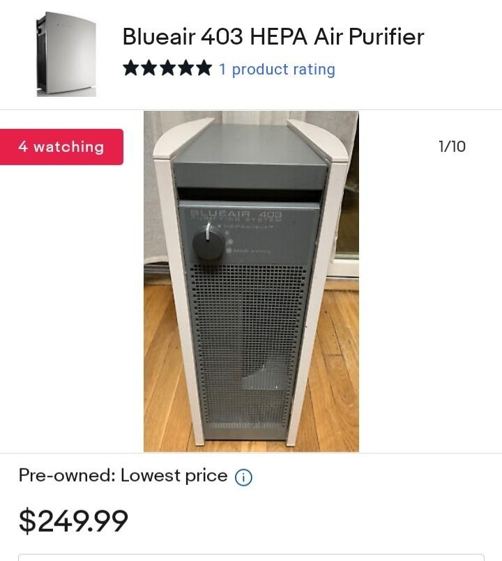 Blueair 403 Purifying System, TV & Home Appliances, Air Purifiers ...