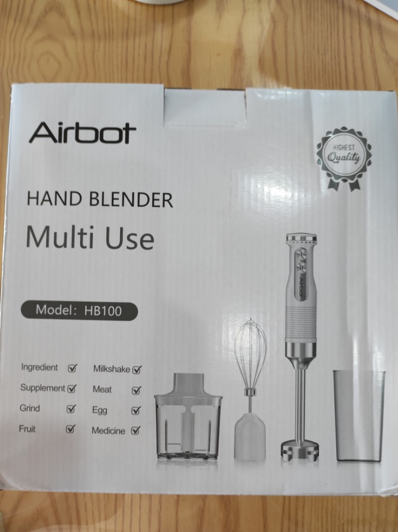 BNIB Airbot hand blender-White-SG Safety Plug, TV & Home Appliances ...