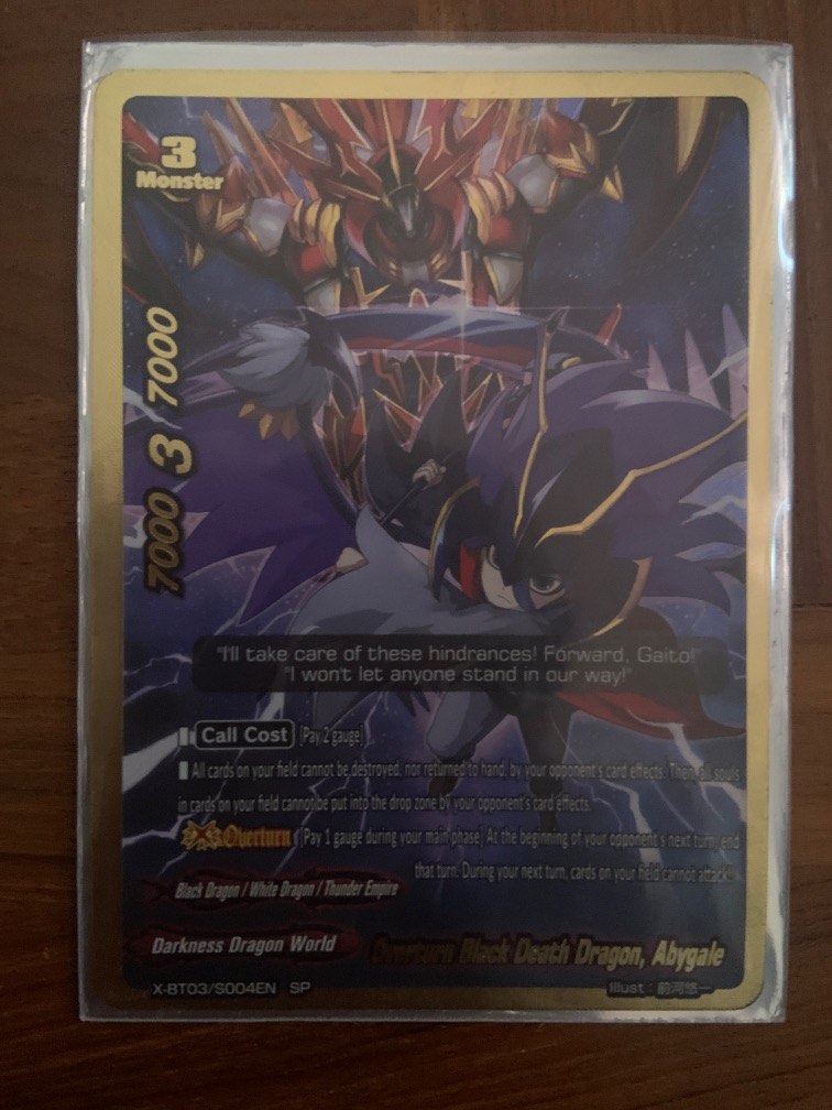 Buddyfight SP Overturn Black Death Dragon, Abygale, Hobbies & Toys ...