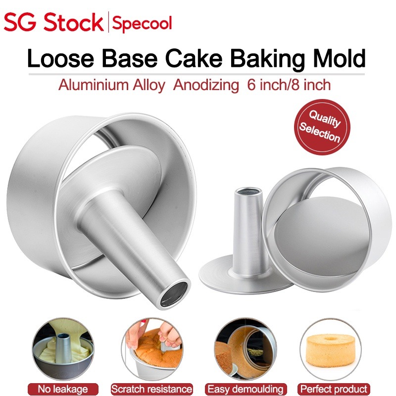 Cake Mould 6/8 inch Round Chiffon Cake Tin Set Non Stick Spring Form ...