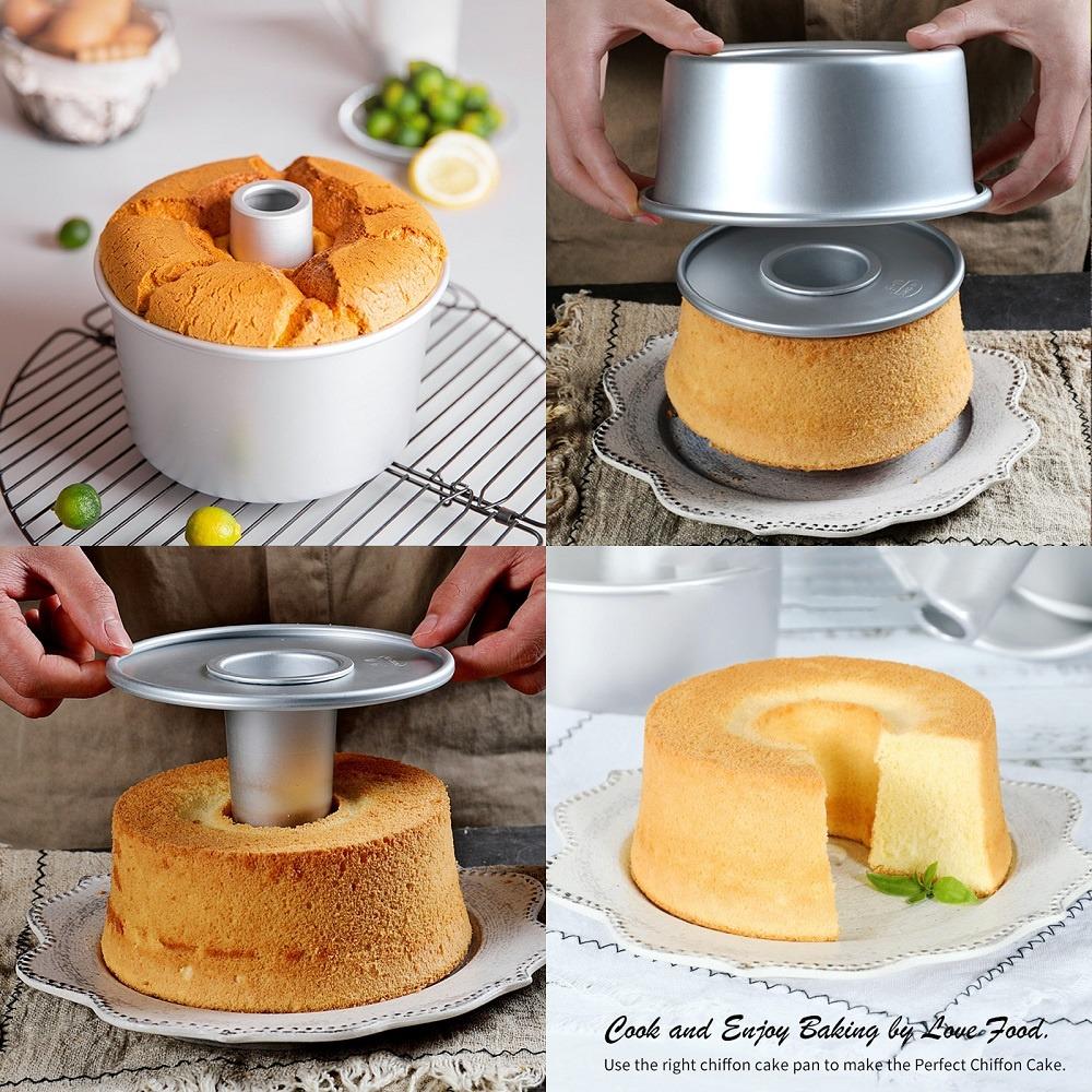 Cake Mould 6/8 inch Round Chiffon Cake Tin Set Non Stick Spring Form ...
