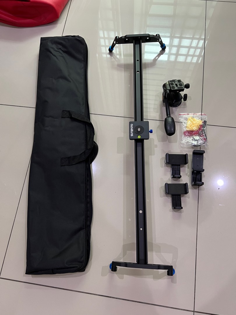 Camera video slider/rail track (80cm) + pan head for filmmaking ...