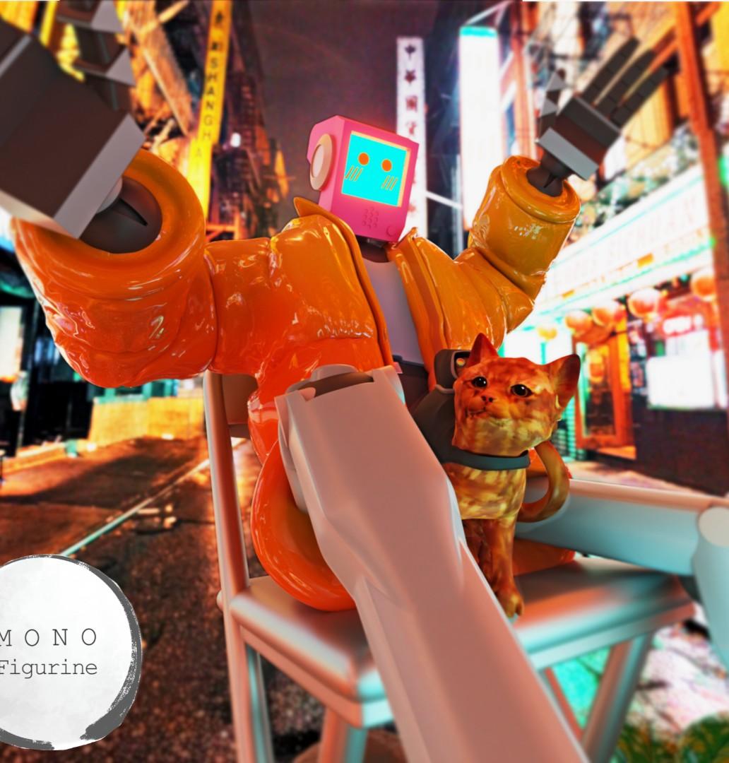 Cat/robot from the game stray figurine!, Hobbies & Toys, Toys & Games ...