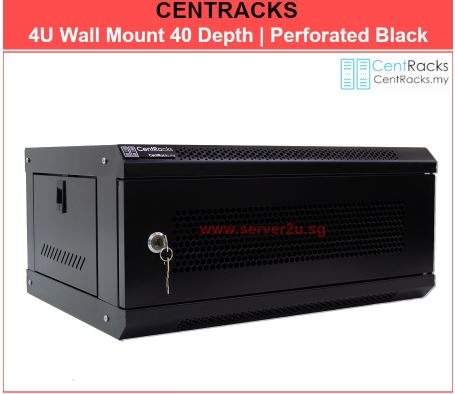 CentRacks 4U (40cm x 24cm x 53cm) Wall Mount Server Rack - HKS1665, Furniture & Home Living ...