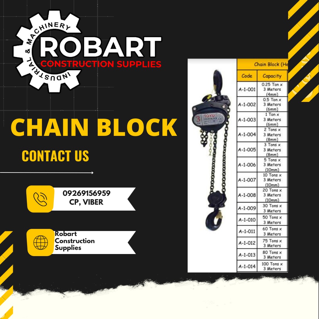 CHAIN BLOCK (HEAVY DUTY), Commercial & Industrial, Construction ...