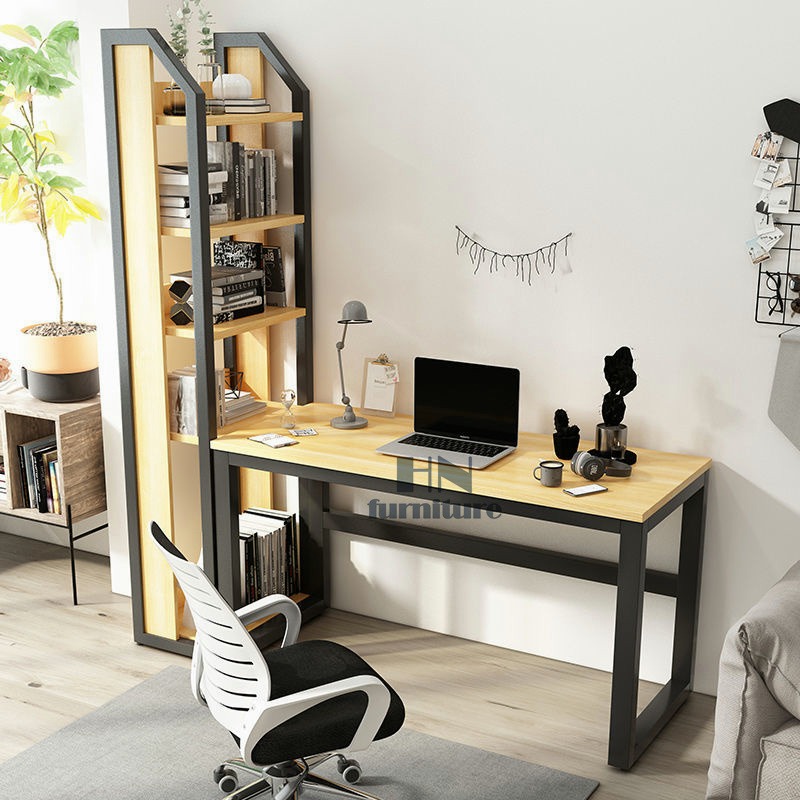 Computer desk with bookcase; Desk and bookshelf ; Writing desk; Study ...