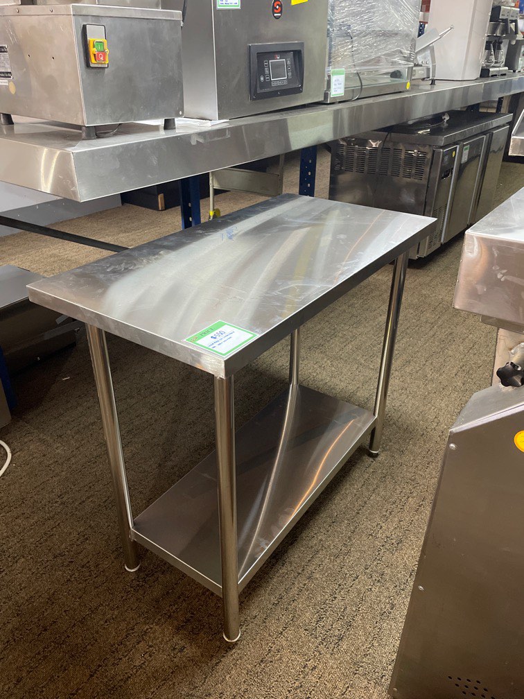 Custom made stainless steel 2 tier table, Furniture & Home Living ...