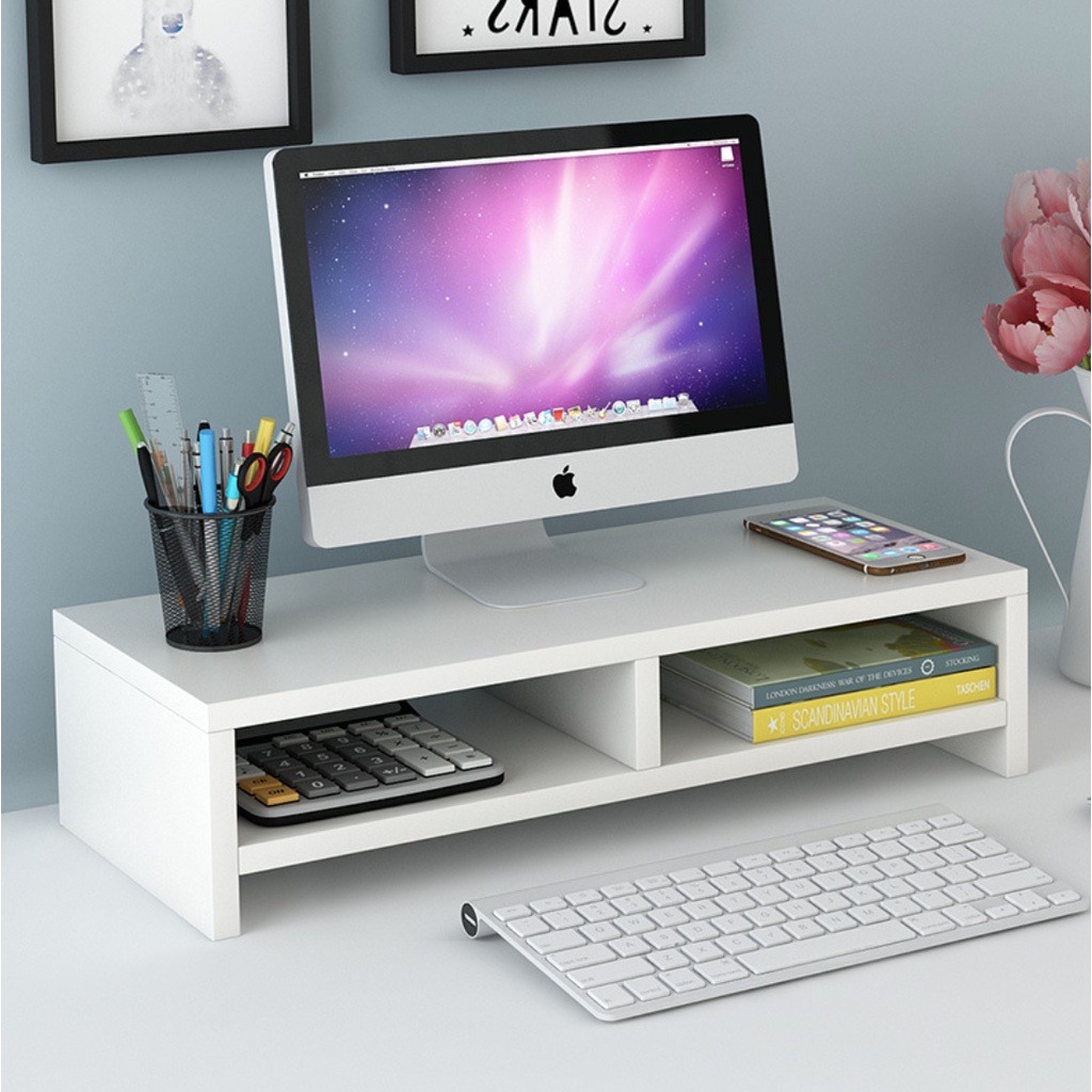 Desktop Riser Monitor Storage Rack Dormitory Computer Riser Desktop ...