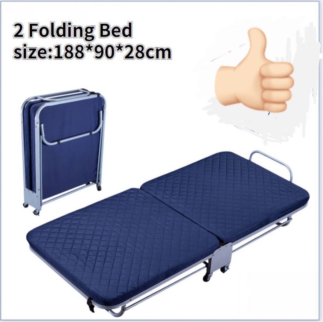 Foldable Bed- 2 Fold Bed, Furniture & Home Living, Furniture, Bed ...