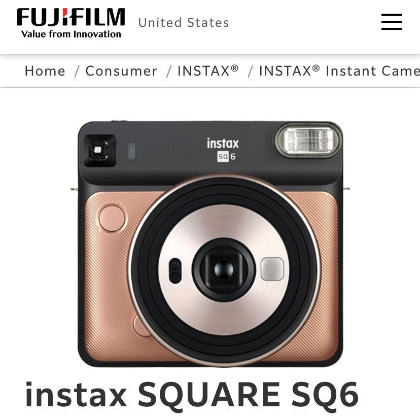 Fujifilm Polaroid Instax Square SQ6, Photography, Cameras on Carousell