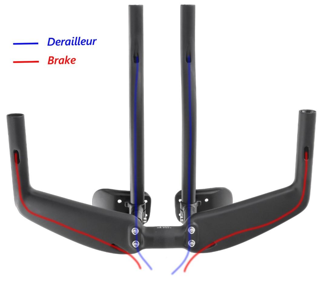 Full Carbon Time Trial Handlebar Set + Spacers, Sports Equipment ...