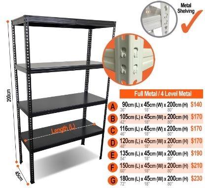 FUll Metal Boltless Storage Rack for HDB Bomb Shelter Store Room FREE ...