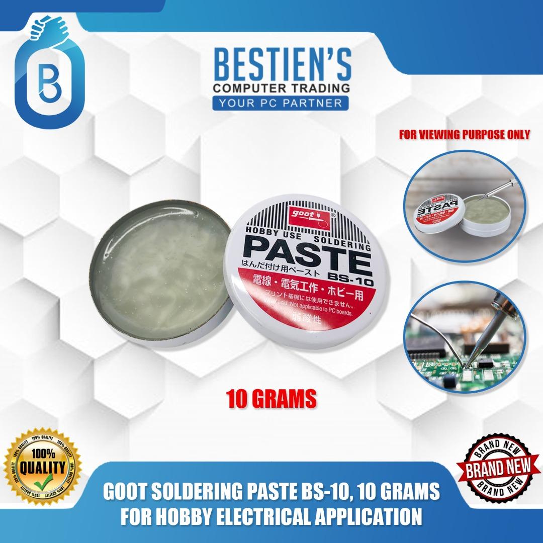 GOOT SOLDERING PASTE BS-10, 10 GRAMS, FOR HOBBY ELECTRICAL APPLICATION ...