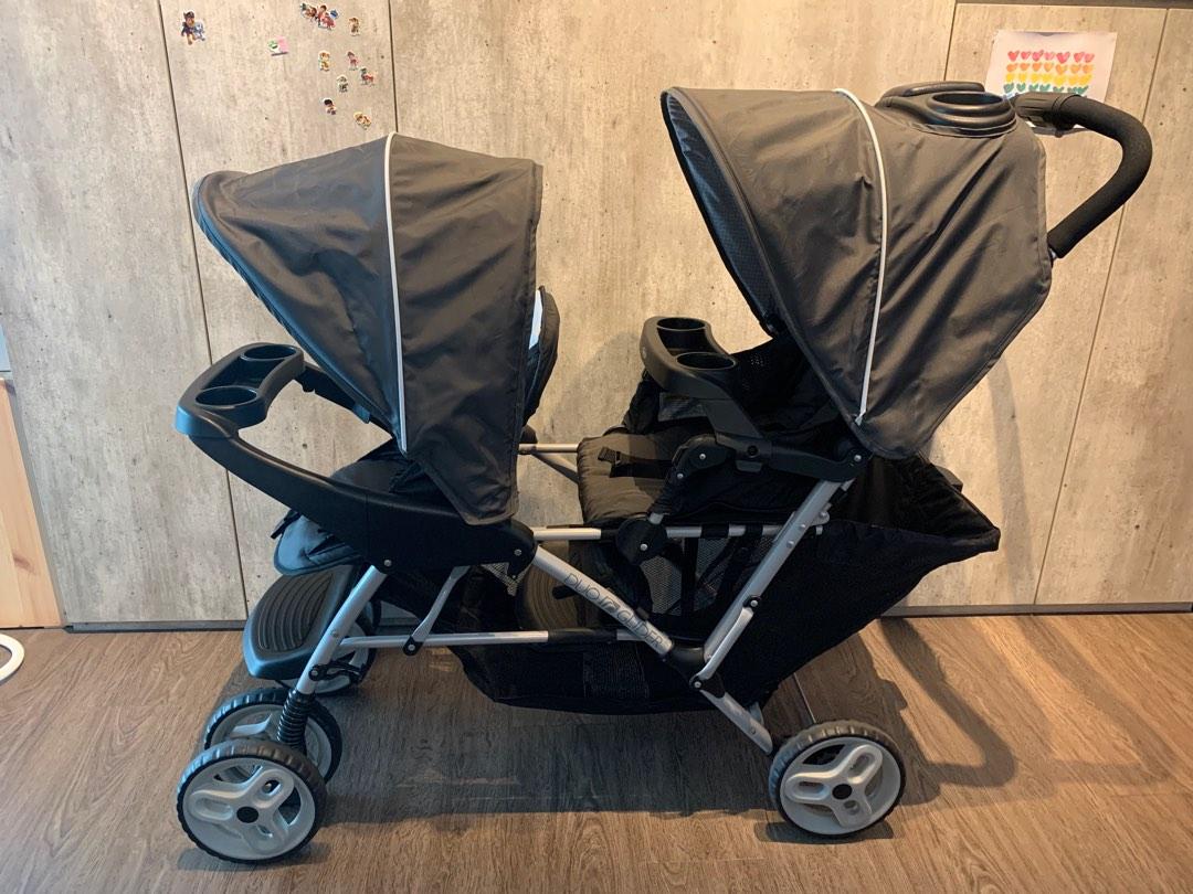 Graco DuoGlider Double / Tandem stroller with rain cover, Babies & Kids ...