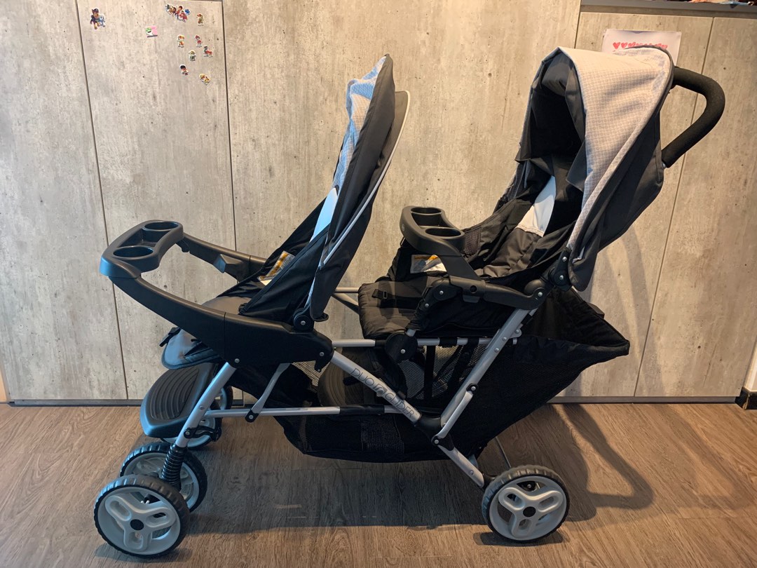 Graco DuoGlider Double / Tandem stroller with rain cover, Babies & Kids ...