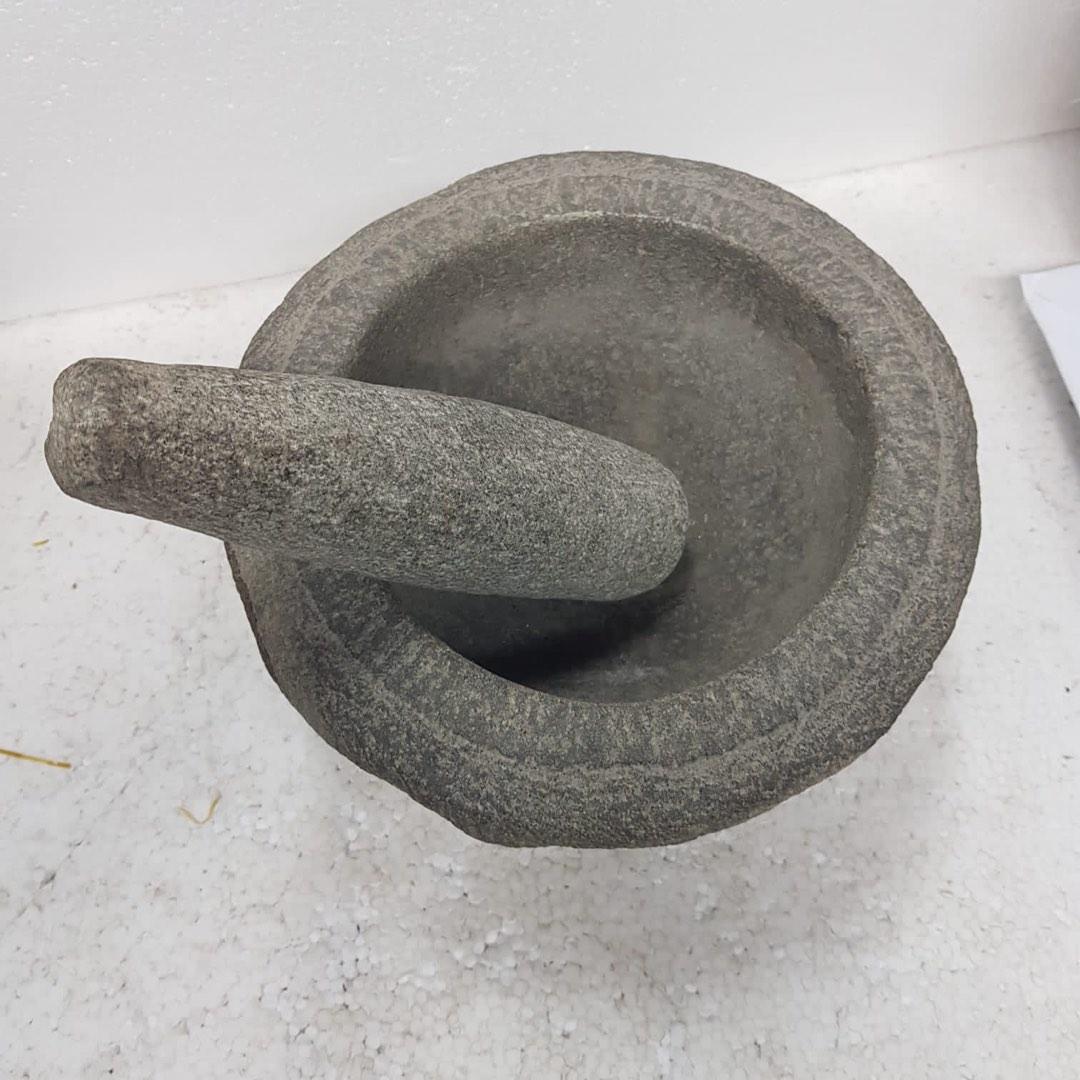 Granite stone pounder mortar pestle, Furniture & Home Living ...