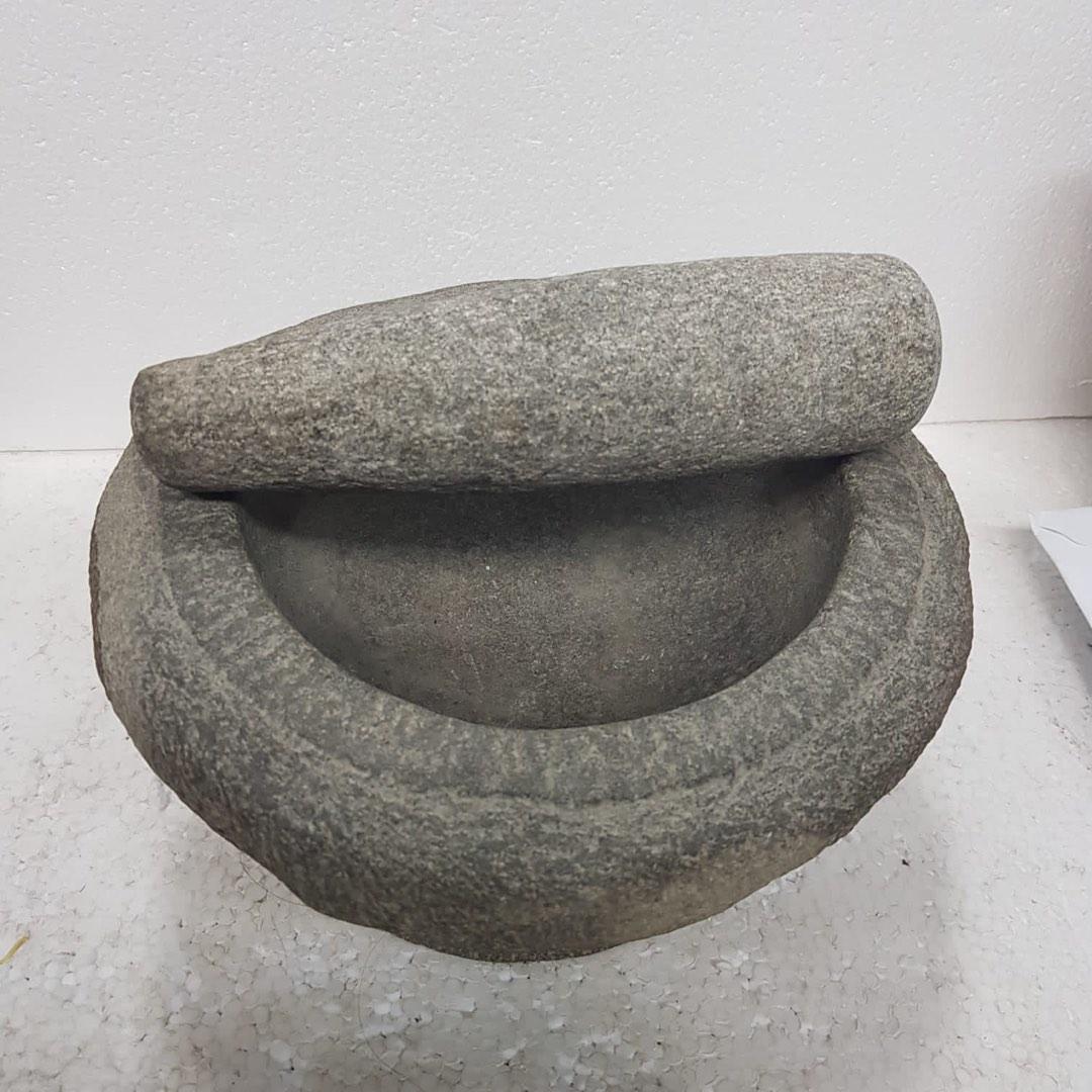 Granite stone pounder mortar pestle, Furniture & Home Living ...