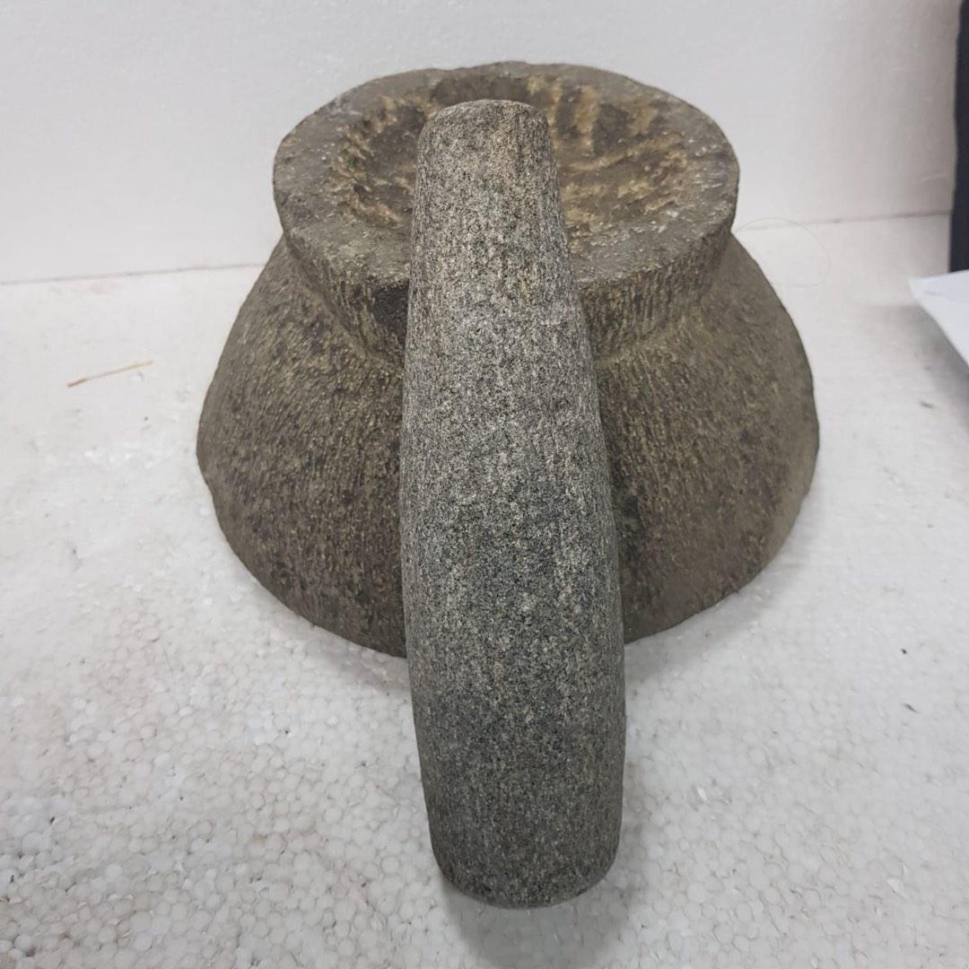 Granite stone pounder mortar pestle, Furniture & Home Living ...
