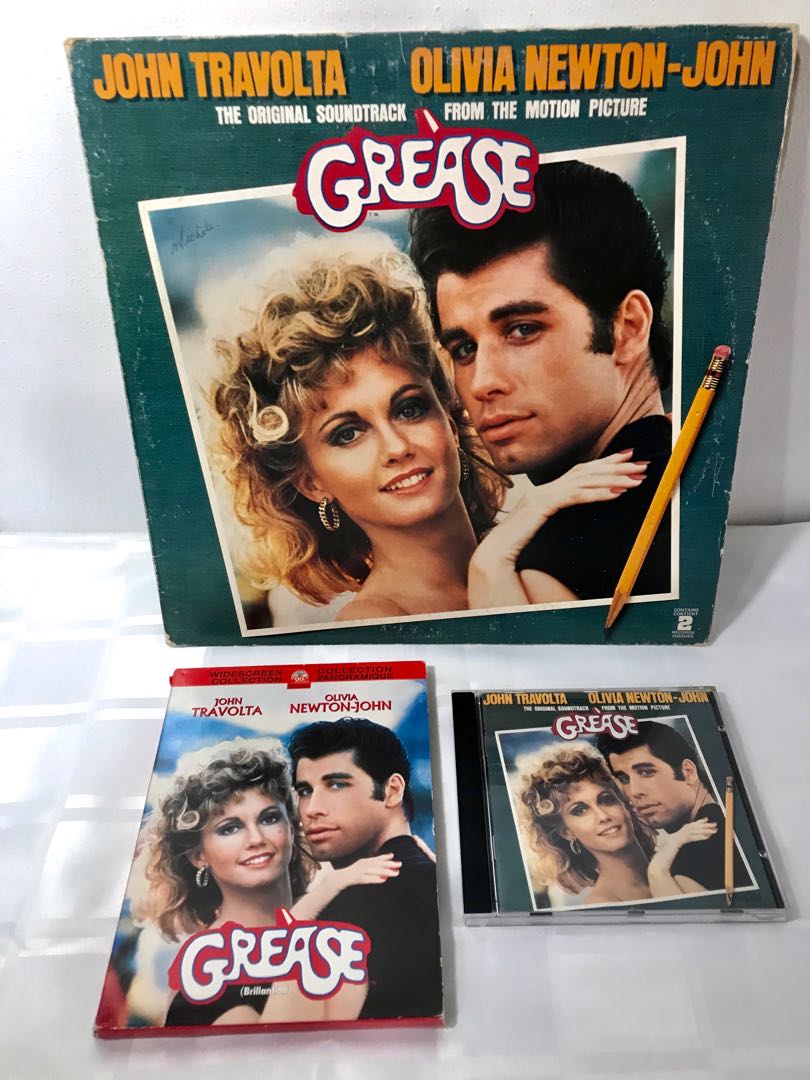 GREASE Original Soundtrack To The Motion Picture, Hobbies & Toys, Music ...