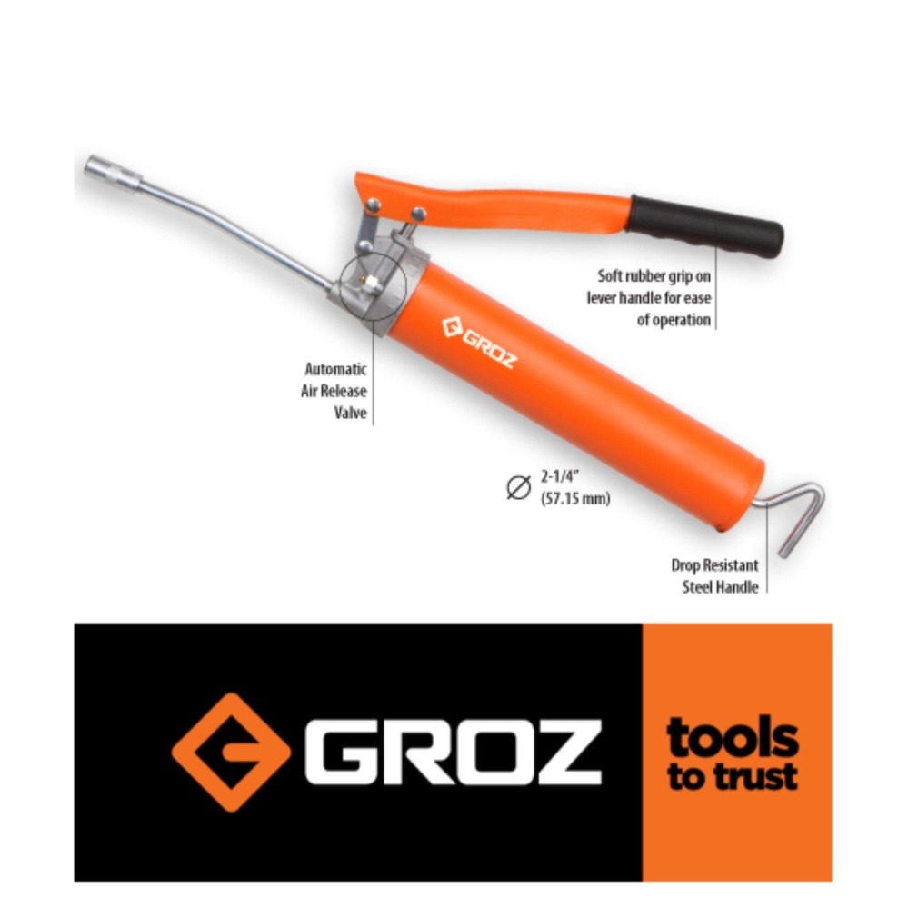Groz Lever Grease Gun 400g Model:V1R/N, Furniture & Home Living, Home ...