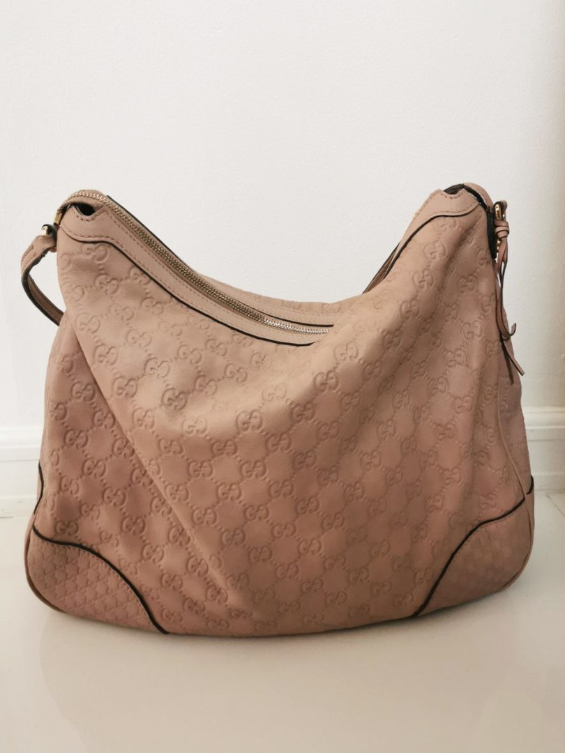 Gucci Bree Microguccissima Soft Hobo Bag Pink, Luxury, Bags & Wallets ...