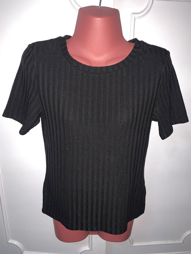 H&M ribbed top, Women's Fashion, Tops, Shirts on Carousell