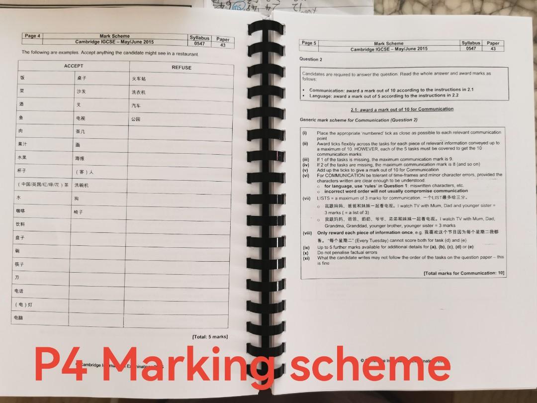 Igcse 0547 Foreign Language Mandarin Chinese 10 Years Past Year Paper
