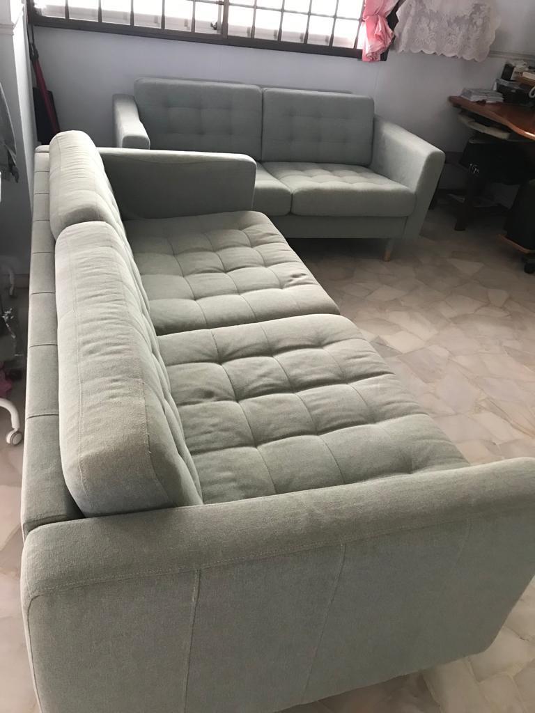 Ikea grey Sofa set, Furniture & Home Living, Furniture, Sofas on Carousell