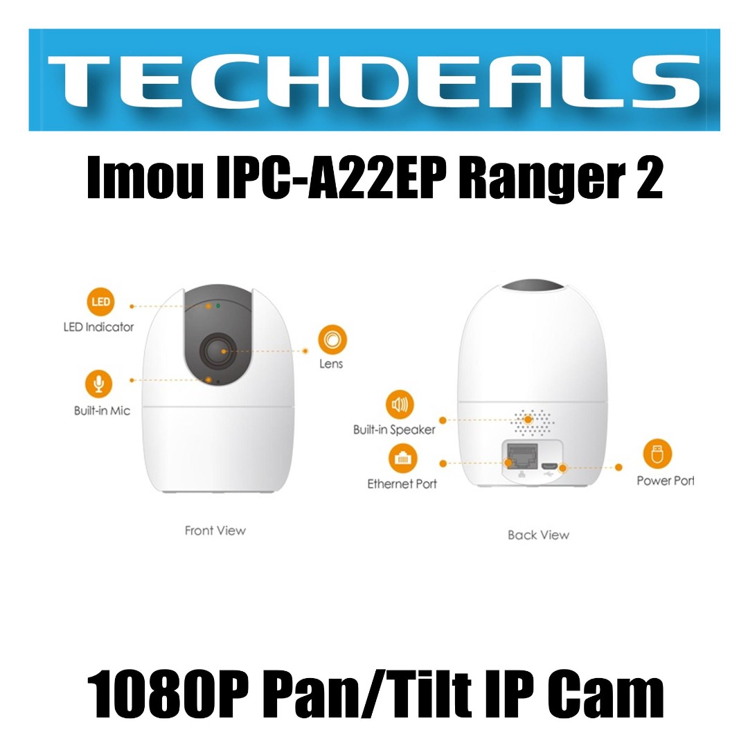 Imou IPC-A22EP Ranger 2 1080P Pan/Tilt IP Cam, Furniture & Home Living ...
