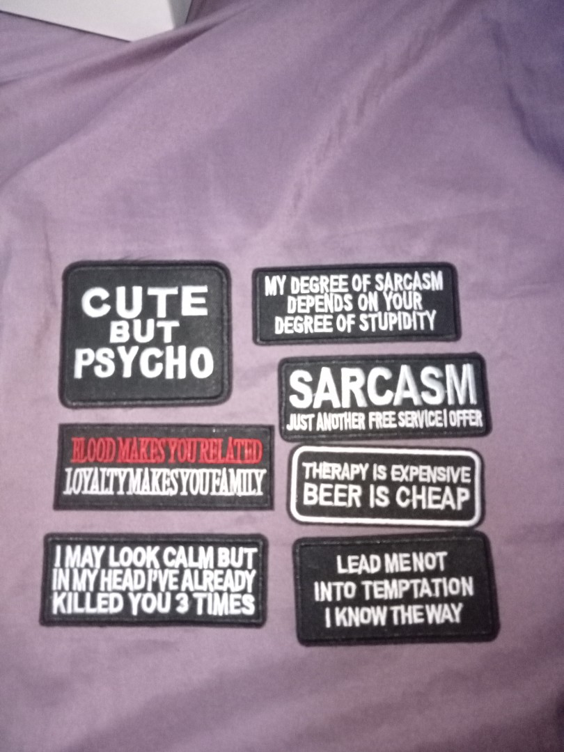 Iron on Quote patches, Hobbies & Toys, Stationery & Craft, Other ...