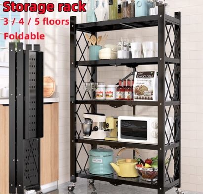 Kitchen storage rack floor steel frame 3 / 4 / 5 floor free ...