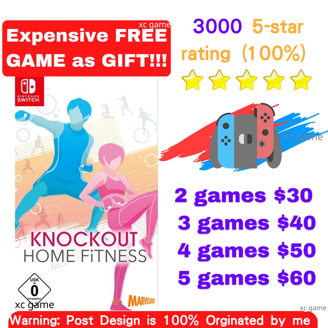 Knockout FINC Home Fit Nintendo Switch Game, Video Gaming, Video Games ...