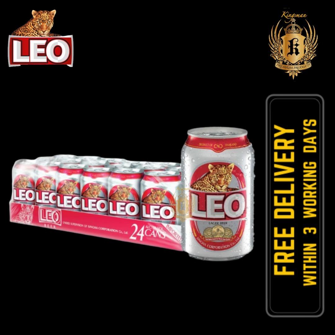 LEO Lager Beer Can 24 x 320ml (BBD: Sep 2023), Food & Drinks, Alcoholic ...