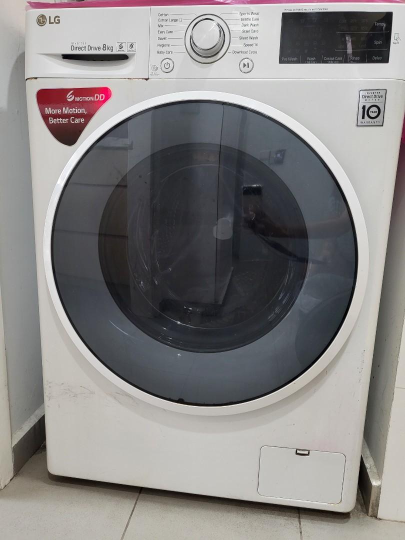 LG Front Load Washer (8kg), TV & Home Appliances, Washing Machines and ...