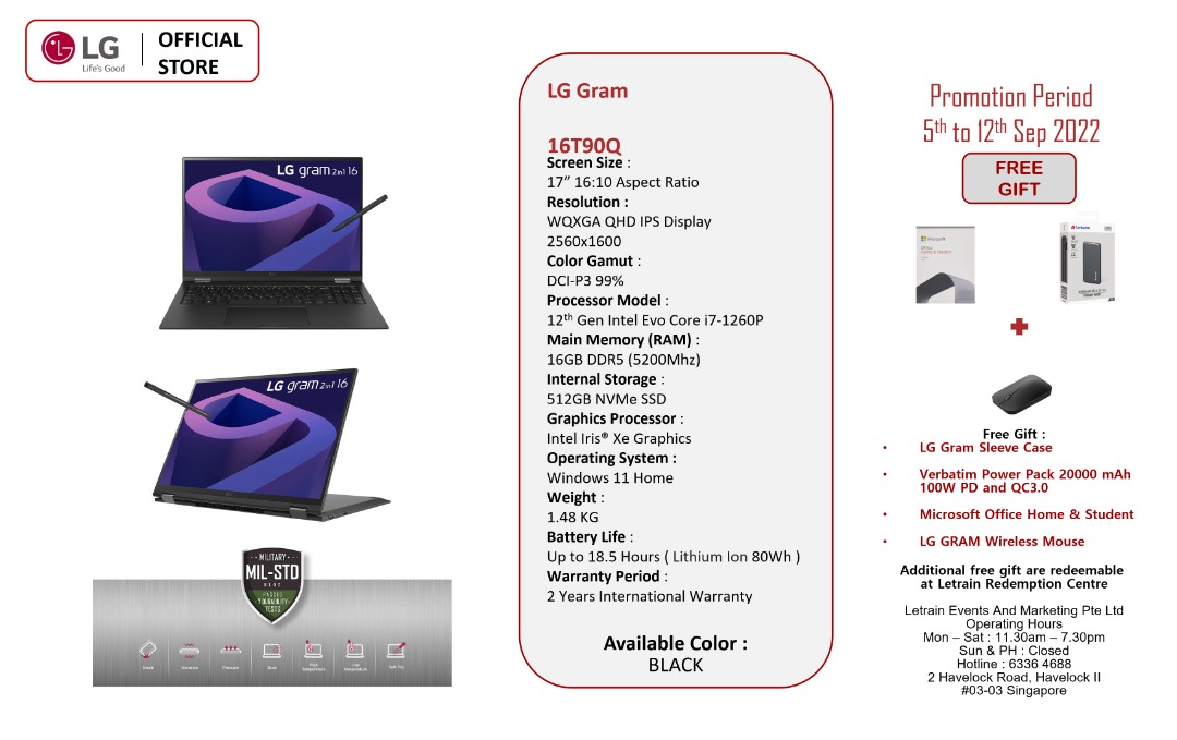 LG GRAM 16T90Q 2in1 ( 2022 ), Computers & Tech, Laptops & Notebooks on ...