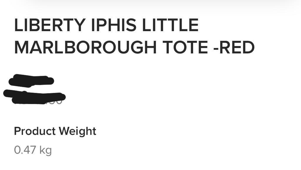 Liberty Iphis Little Marlborough Tote in Red, Luxury, Bags & Wallets on ...