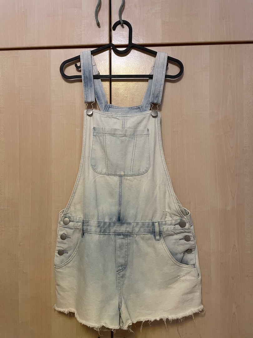 Light Blue Denim Overalls, Women's Fashion, Dresses & Sets, Jumpsuits ...