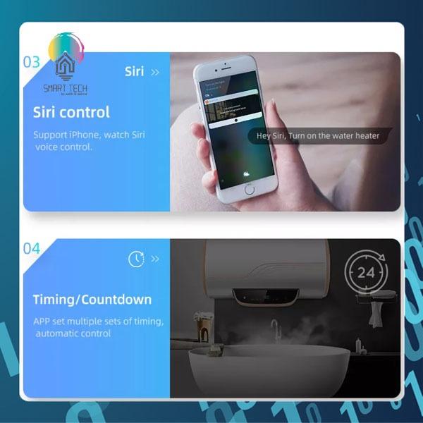 (Local Stock) Tuya Smartlife Boiler Switch 20A 4400W High Power Water Heater AC Smart Switches ...