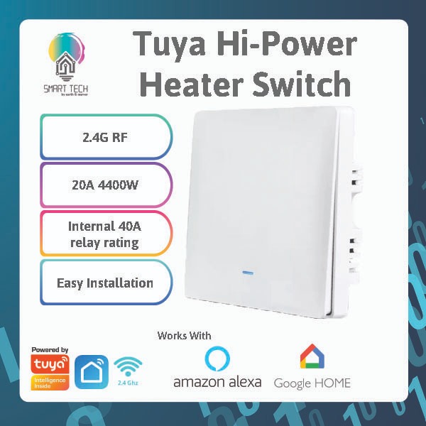(Local Stock) Tuya Smartlife Boiler Switch 20A 4400W High Power Water ...