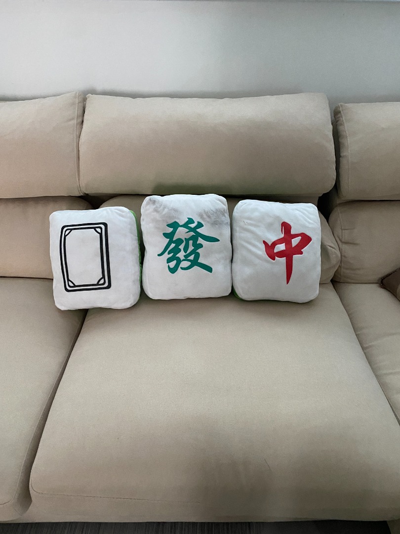 Mahjong Tile Soft Cushion, Furniture & Home Living, Home Decor ...