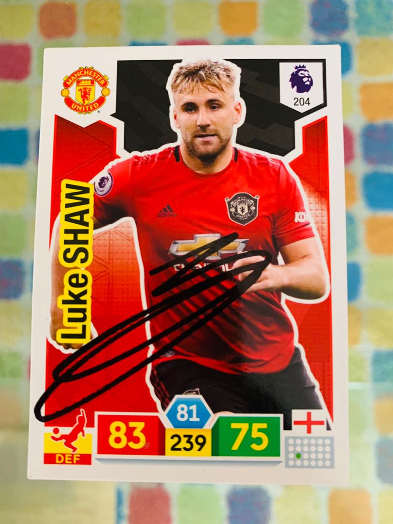 Manchester United Luke Shaw Hand Signed Autographed Collectible Card ...
