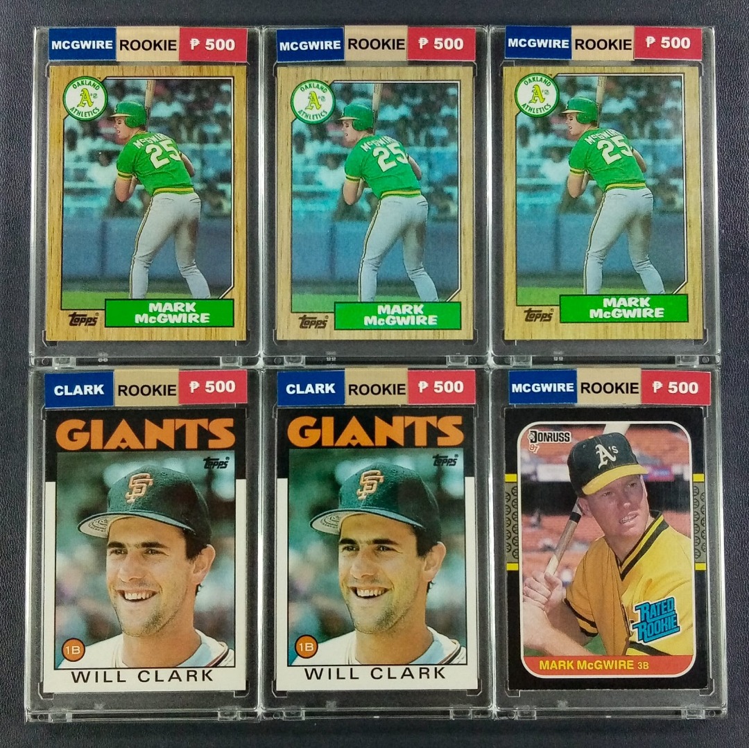 Mark McGwire and Will Clark Baseball Cards with Free Magnetic Case ...
