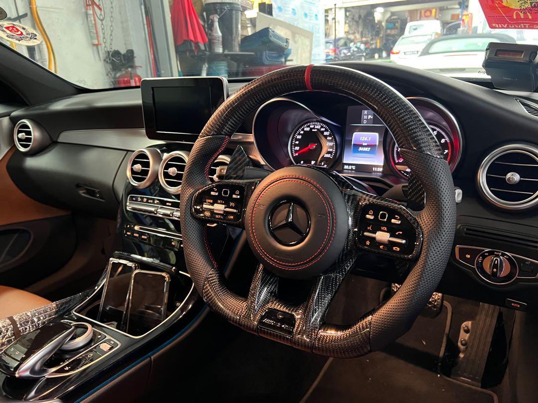 Mercedes benz amg steering wheel full carbon fiber w204 w212 w205 x156 ...