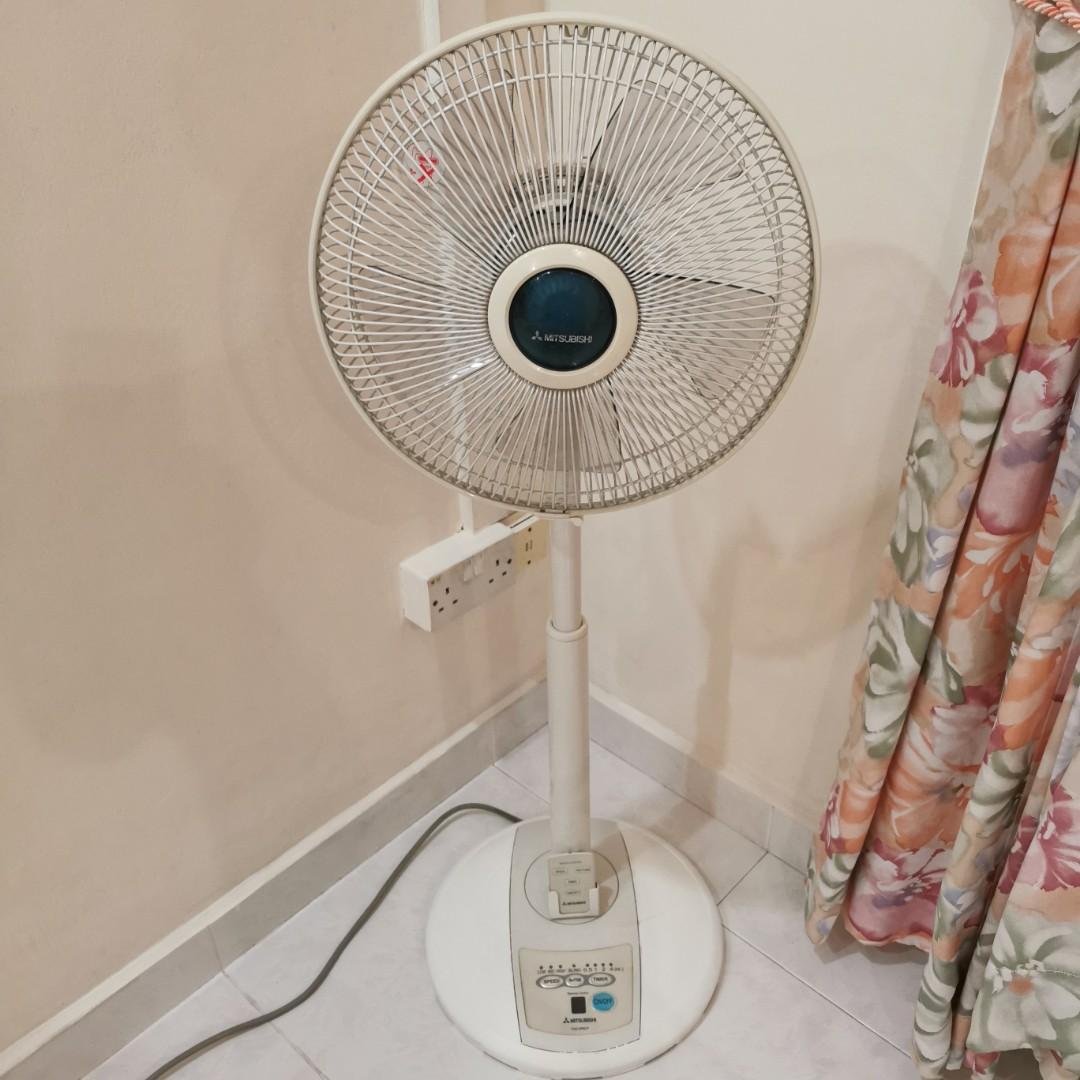 Remote control Mitsubishi 30 cm standing fan, Furniture & Home Living ...