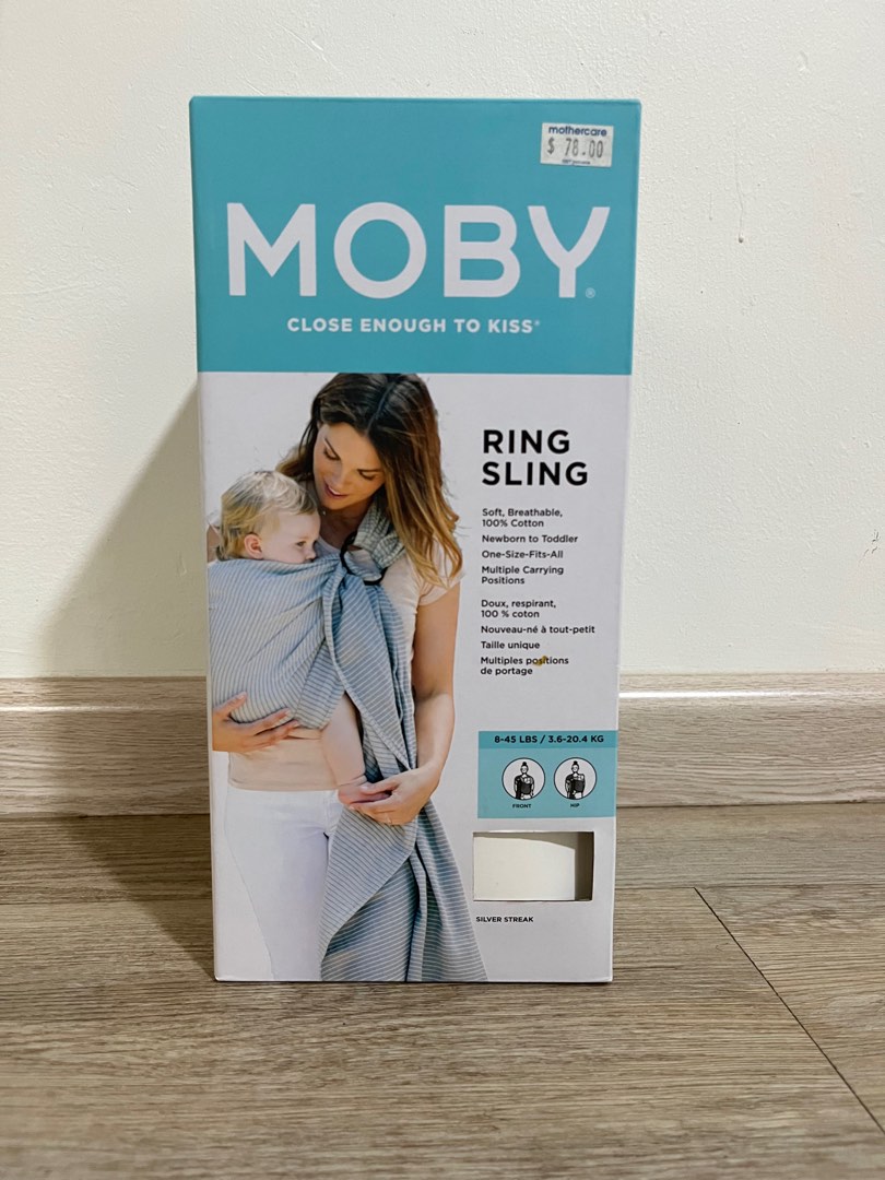 Moby Ring Sling - Silver Streak, Babies & Kids, Going Out, Carriers ...