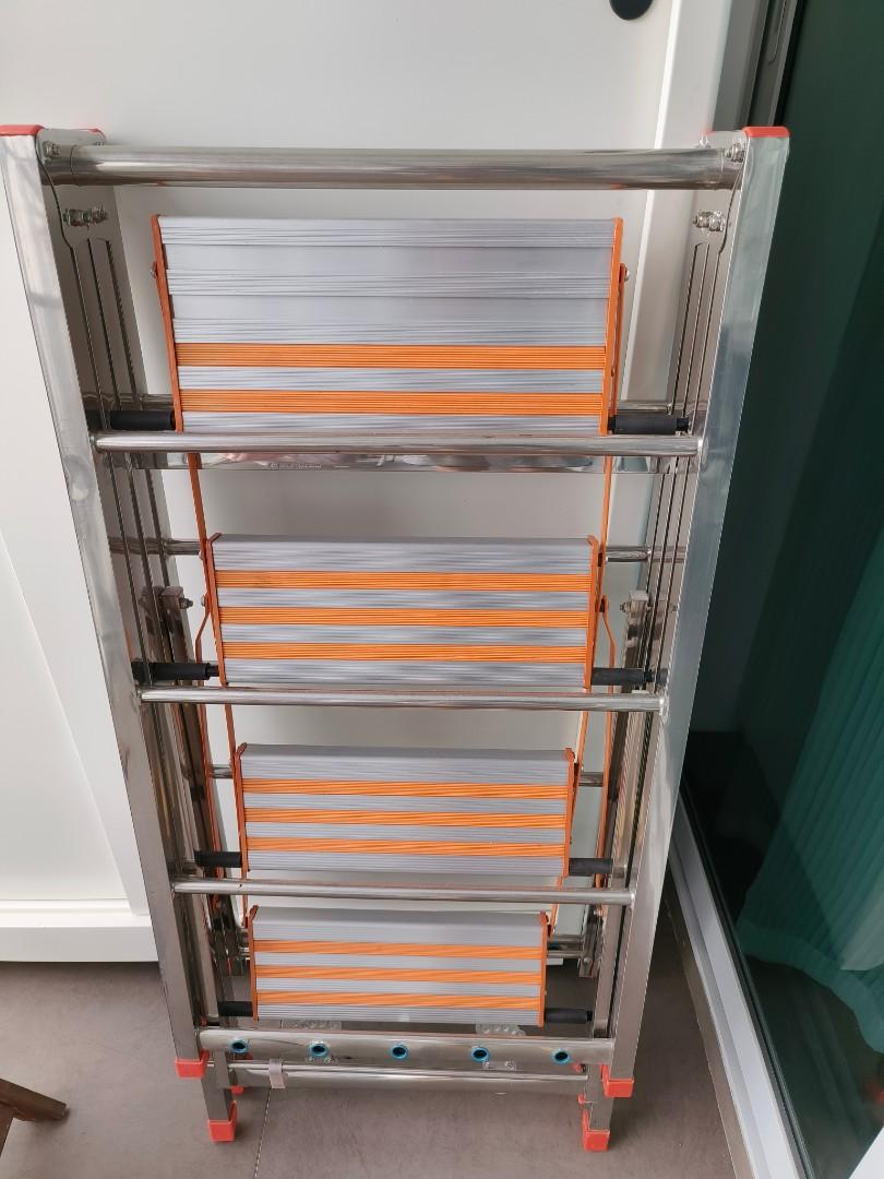Multipurpose Foldable Ladder / Clothes drying hanger rack/ 4 Step ...