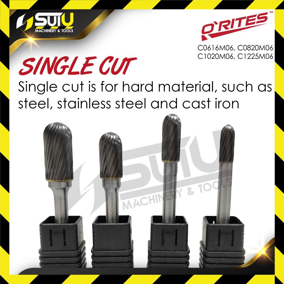 O'RITES / ORITES C1225M06 12MM Heavy Duty Single Cut Tungsten Carbide ...