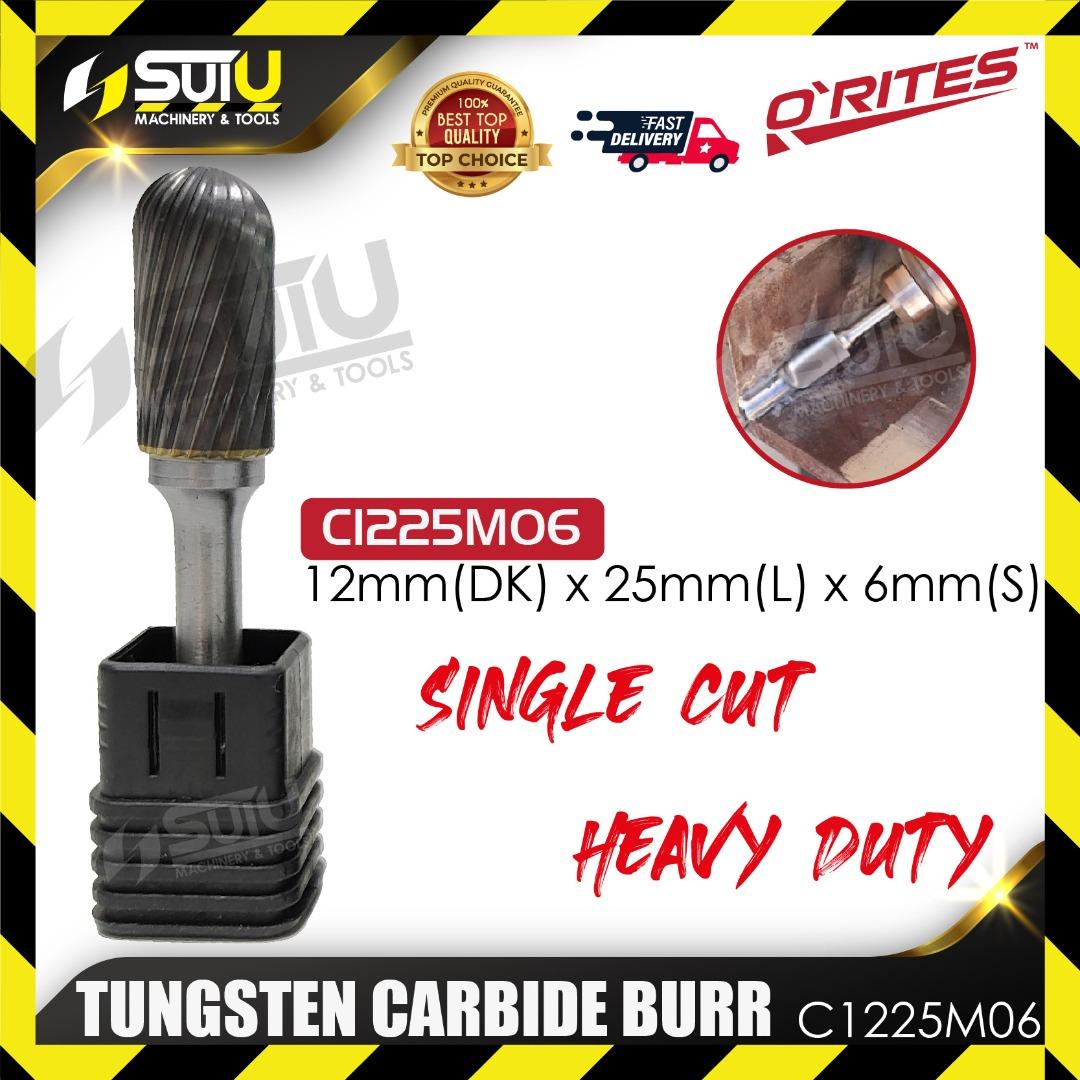 O'RITES / ORITES C1225M06 12MM Heavy Duty Single Cut Tungsten Carbide ...