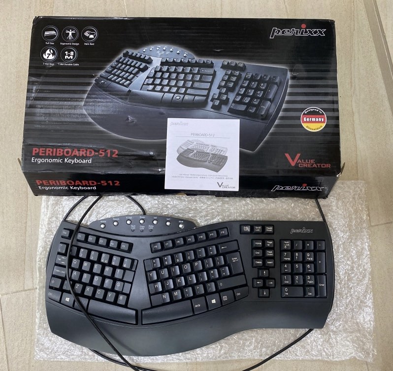 Perixx Periboard-512 Ergonomic Keyboard, Computers & Tech, Parts ...