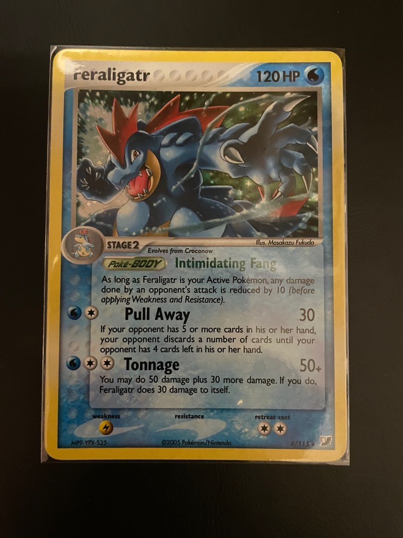 Pokemon-PTCG-Feraligatr - 4/115 - Holo Rare, 興趣及遊戲, 玩具 & 遊戲類 - Carousell